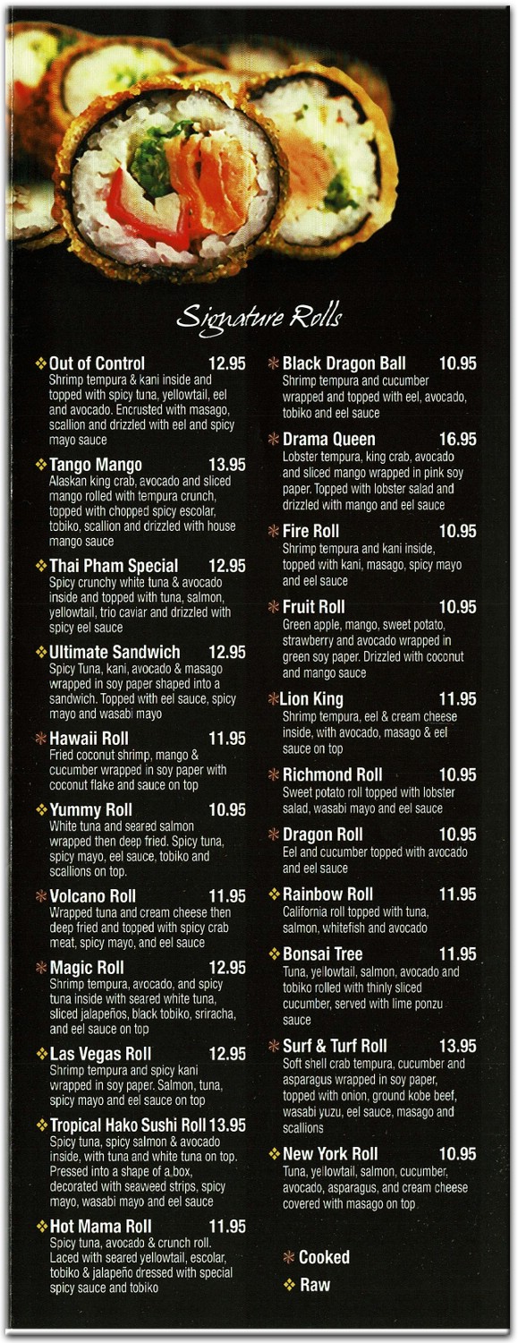 Sakana Restaurant in Staten Island / Official Menus & Photos