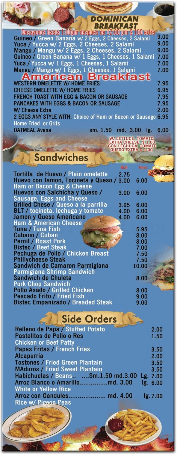 Tu Tipico Restaurant Dominicano 2 Restaurant in Staten Island / Menus ...