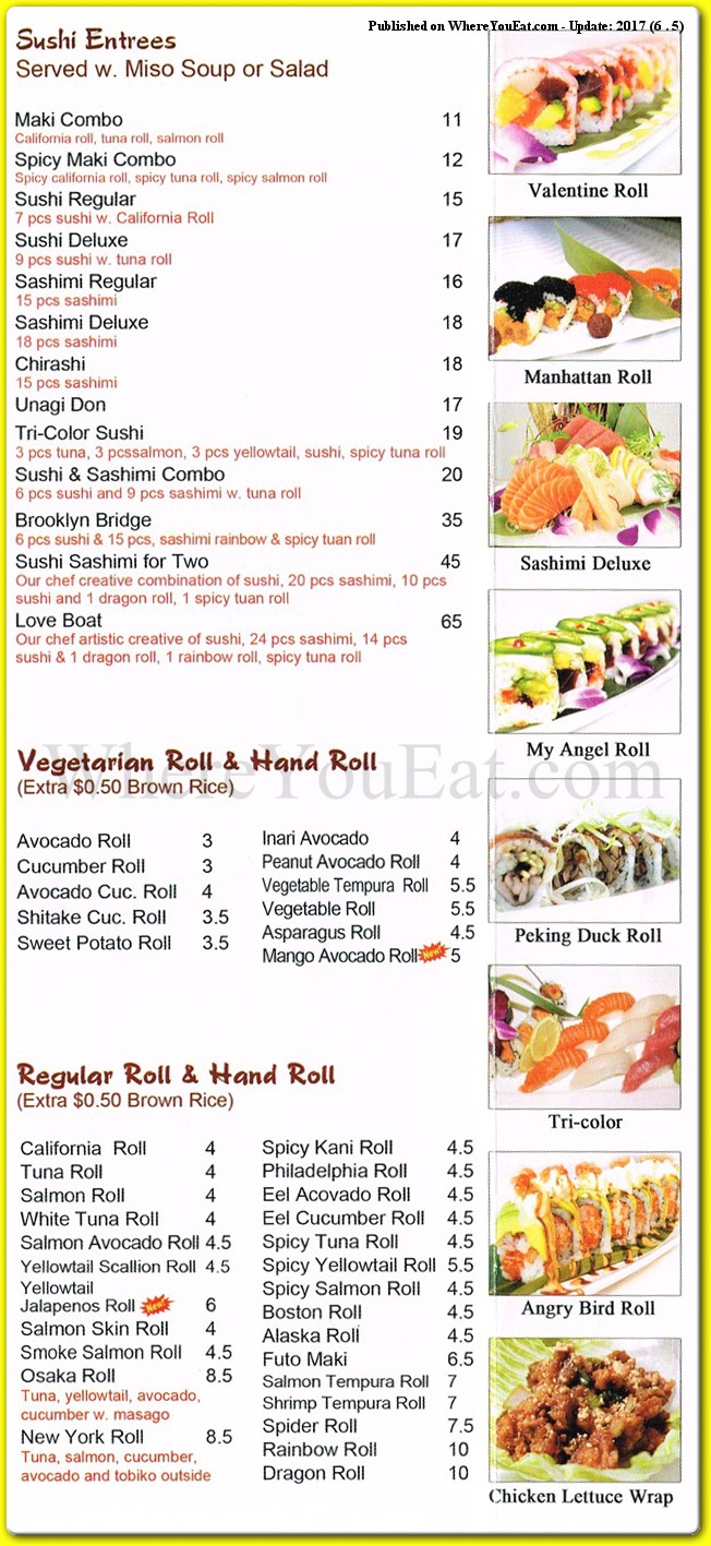 Sushi Yu Restaurant in Brooklyn / Official Menus & Photos