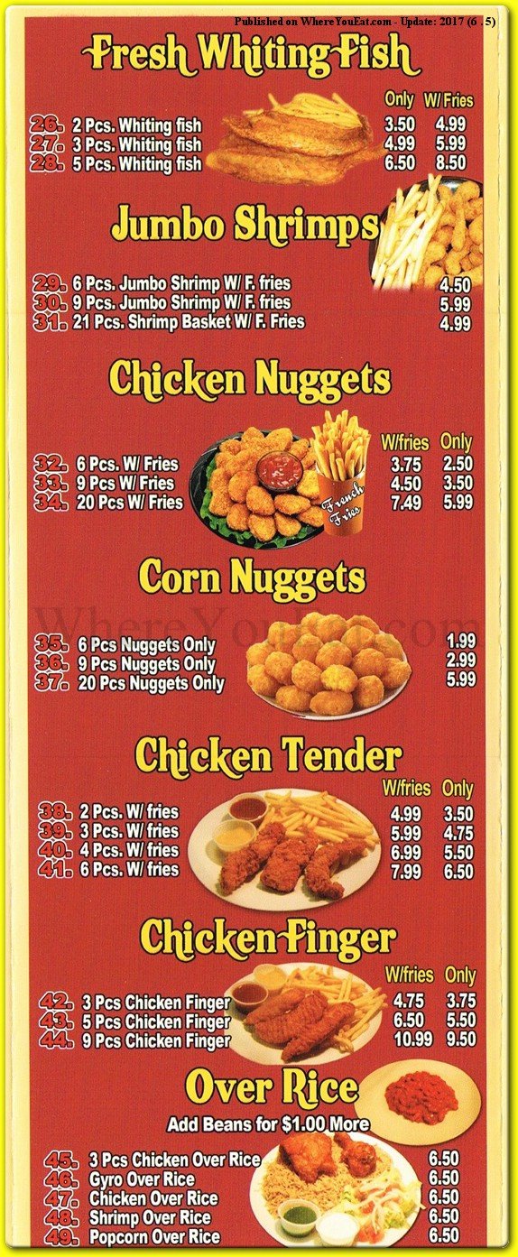 Place Fried Chicken Restaurant in Brooklyn / Menus & Photos