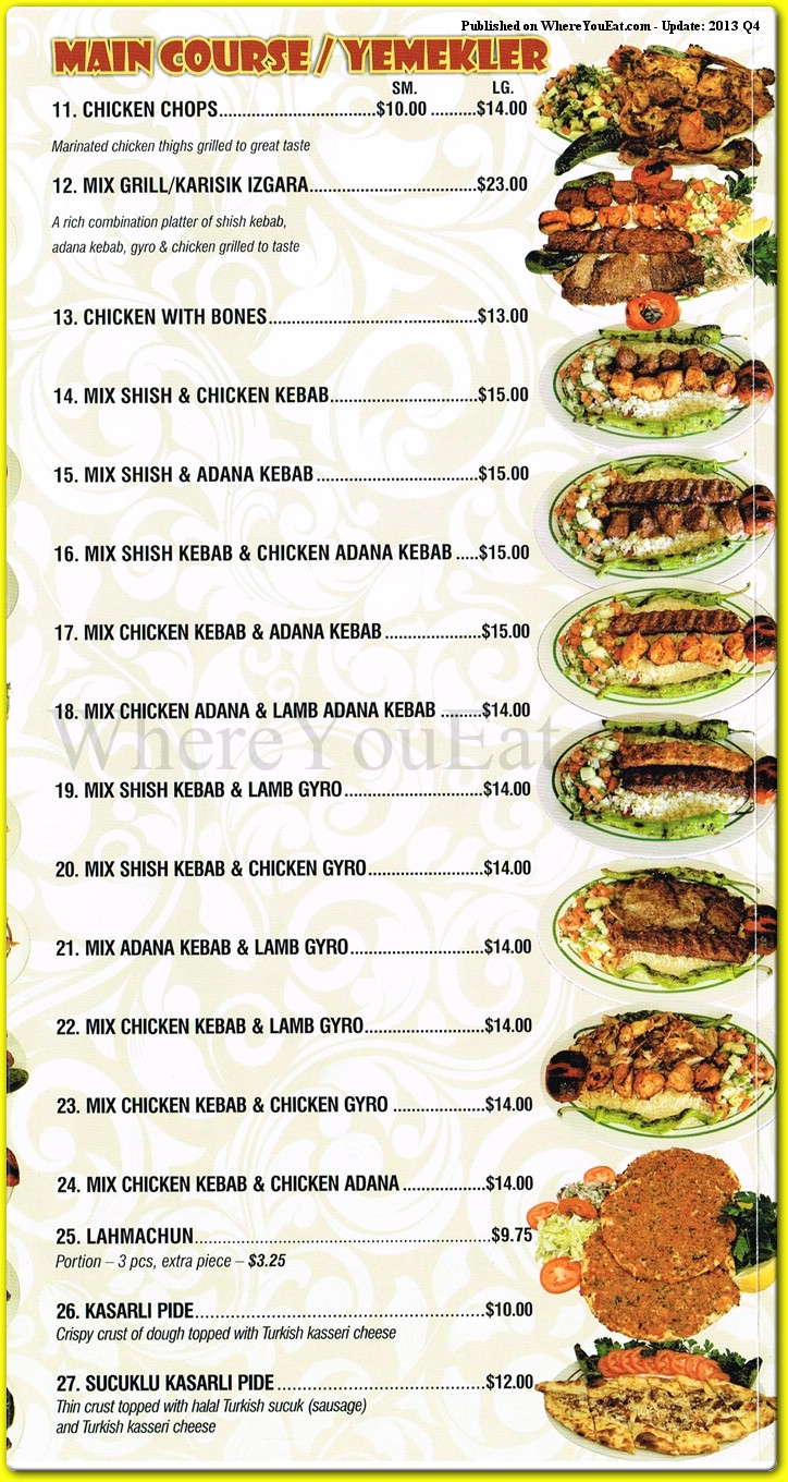 Memo Shish Kebab Restaurant In Brooklyn Official Menus And Photos
