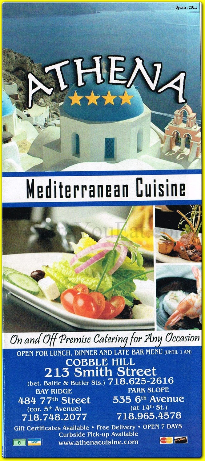 Athena Mediterranean Cuisine Restaurant in Brooklyn / Official Menus ...