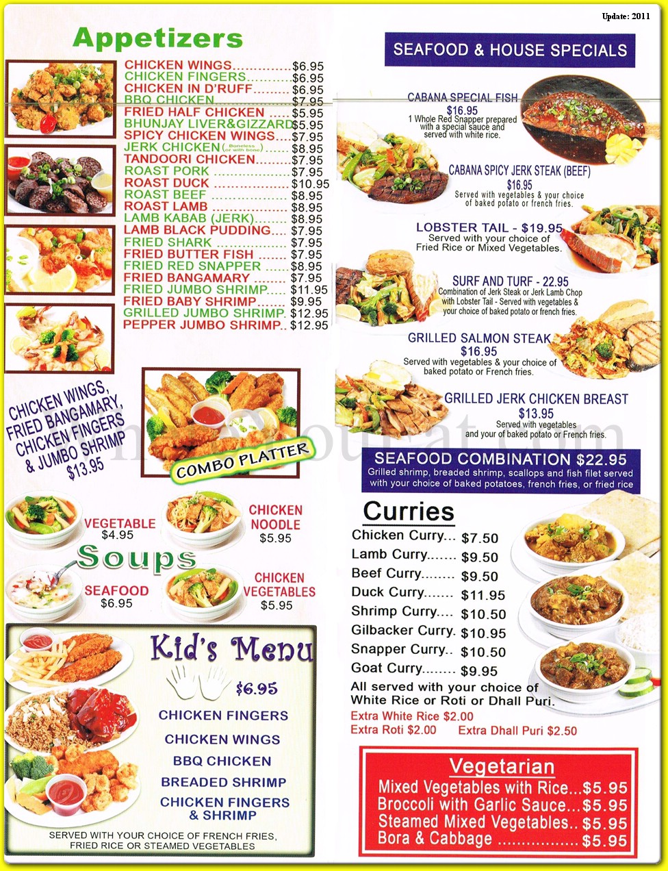 Caribbean Cabana Restaurant in Queens / Official Menus & Photos