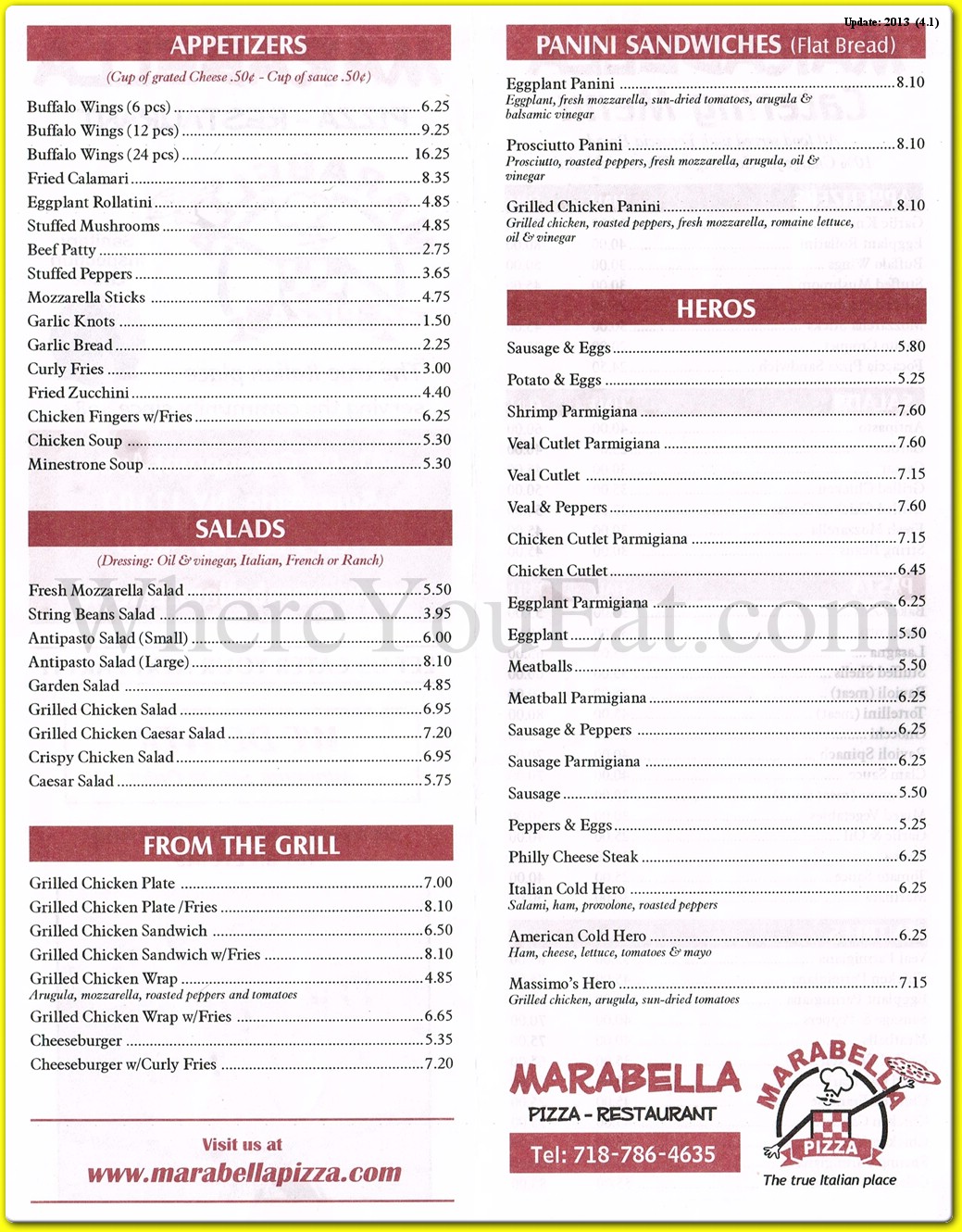 Marabella Restaurant in Queens / Official Menus & Photos