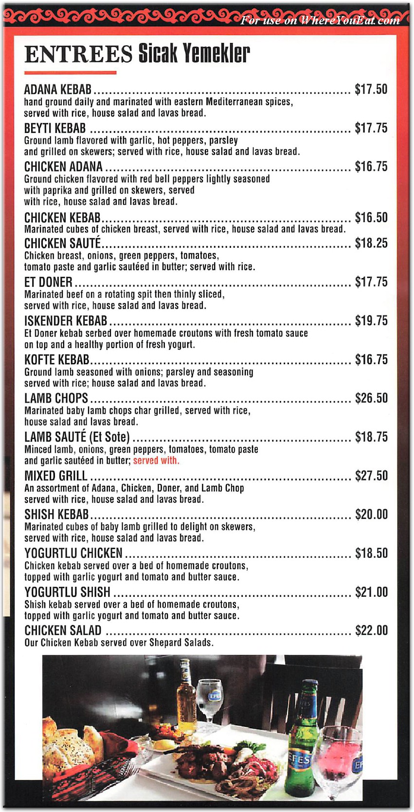 Turkish Grill Restaurant in Queens / Official Menus & Photos