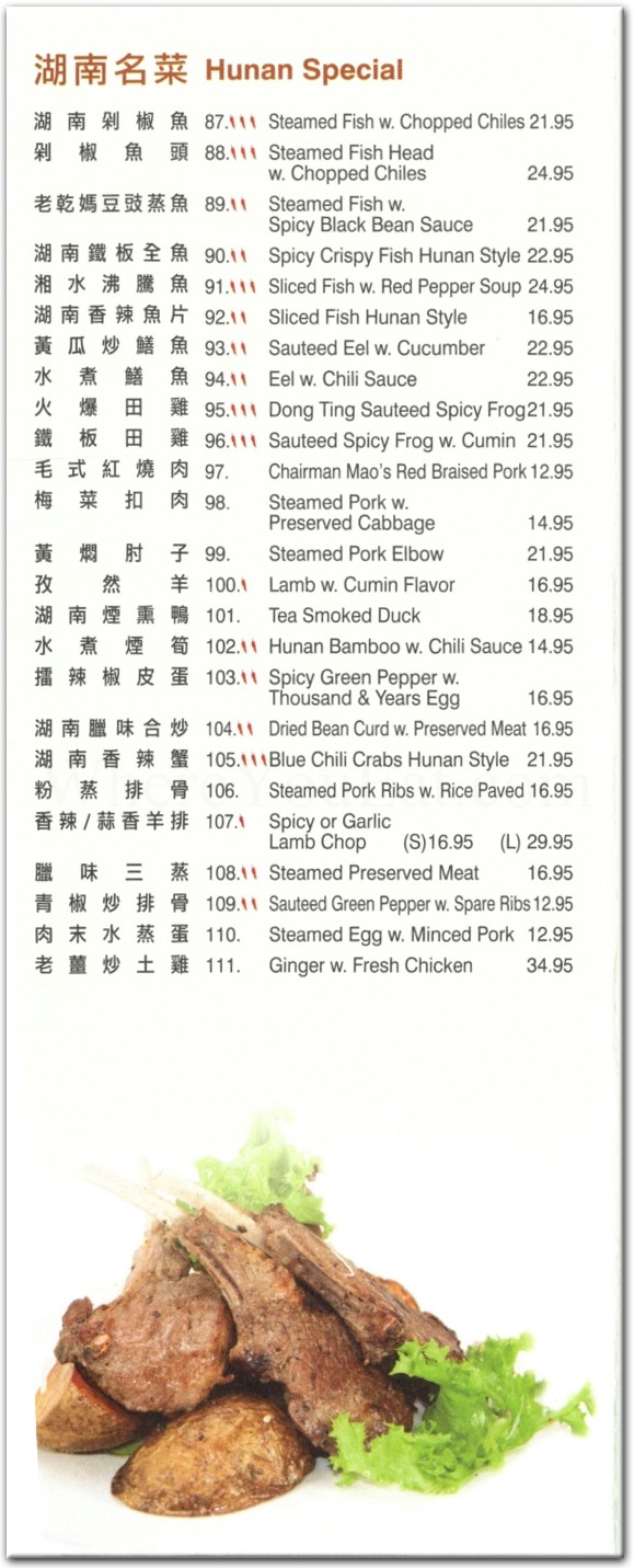 Hunan House Restaurant in Queens / Official Menus & Photos