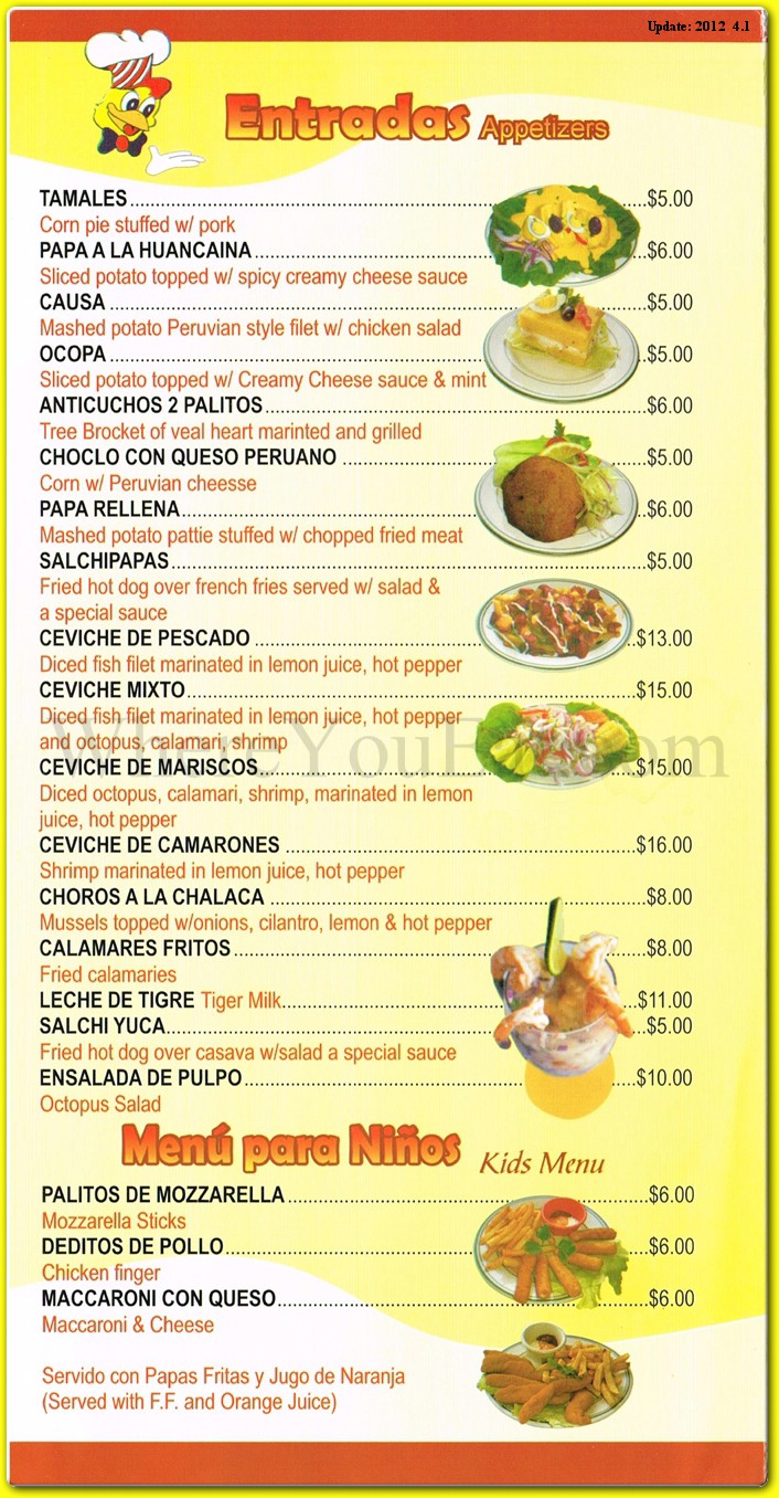 Don Alex Restaurant in Queens / Official Menus & Photos