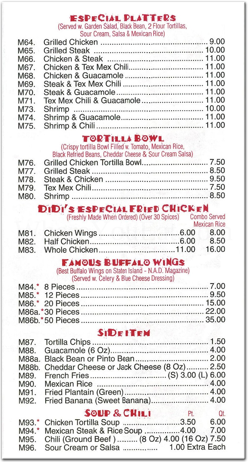 Di Di Restaurant in Staten Island / Menus & Photos