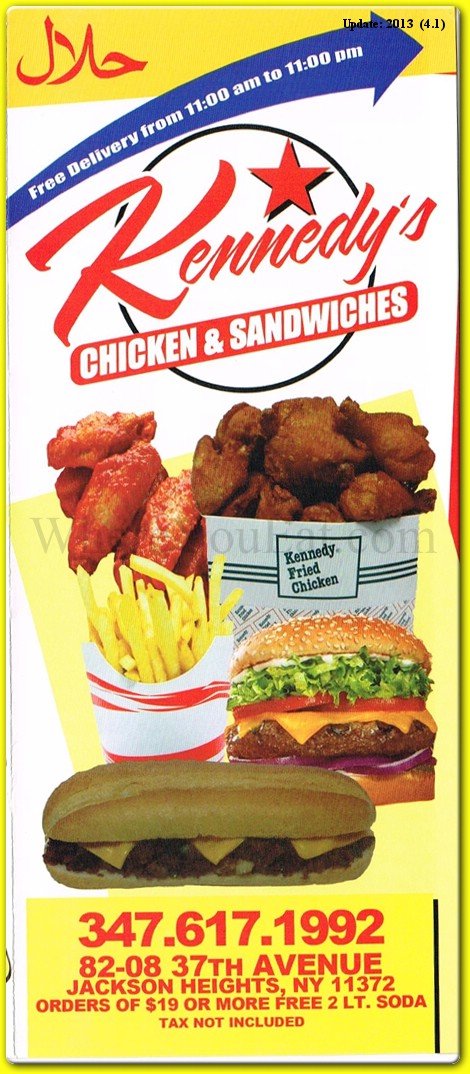 Kennedy's Chicken Restaurant in Queens / Official Menus & Photos