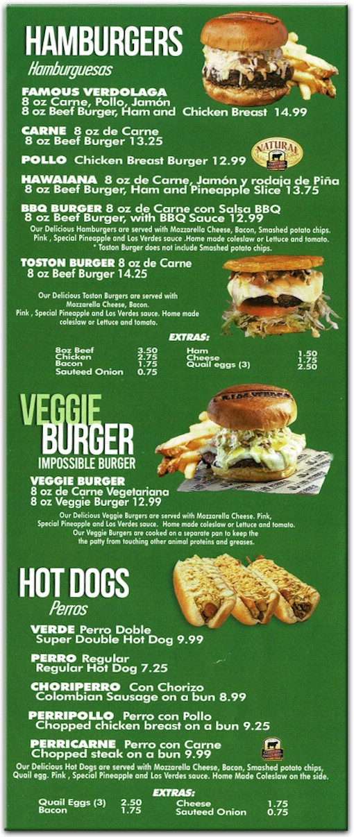 Los Verdes Restaurant in Queens / Official Menus & Photos