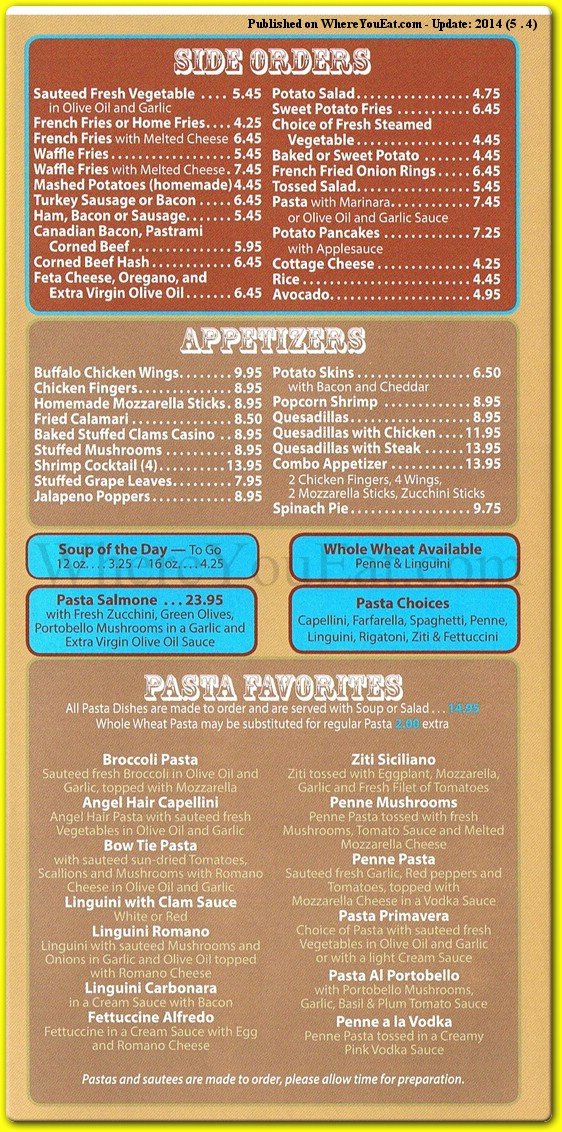 Parkview Diner Restaurant in Brooklyn / Official Menus & Photos