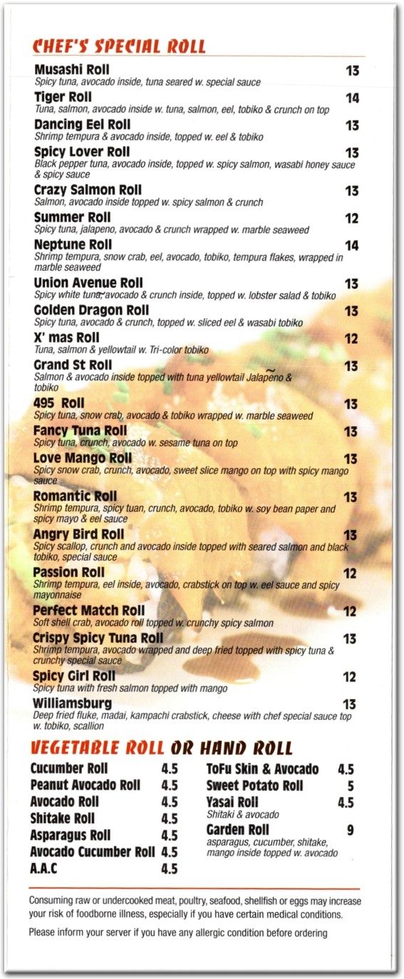 Musashi Asian Cuisine Restaurant in Brooklyn / Official Menus & Photos