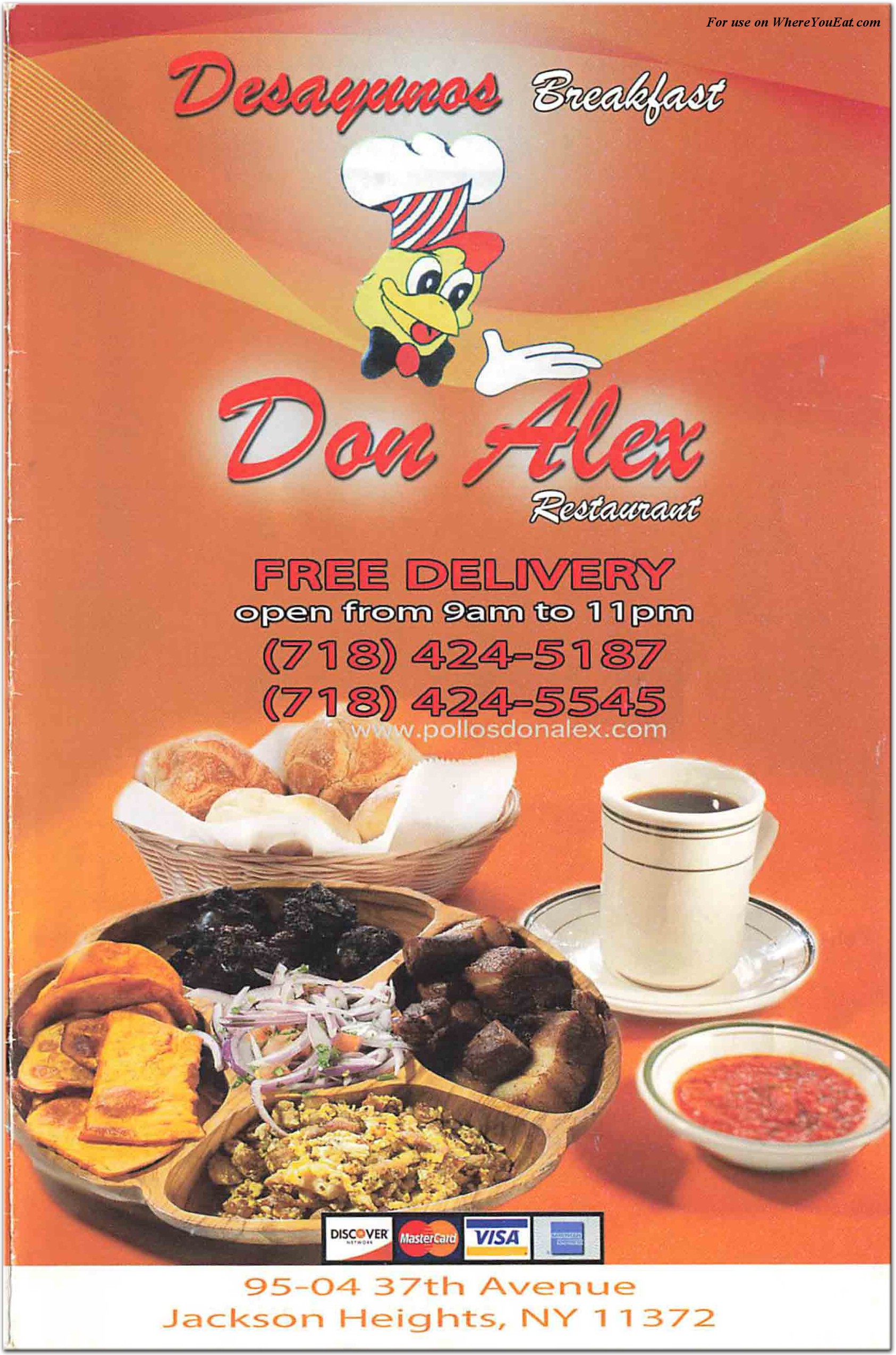 Don Alex Restaurant in Queens / Official Menus & Photos