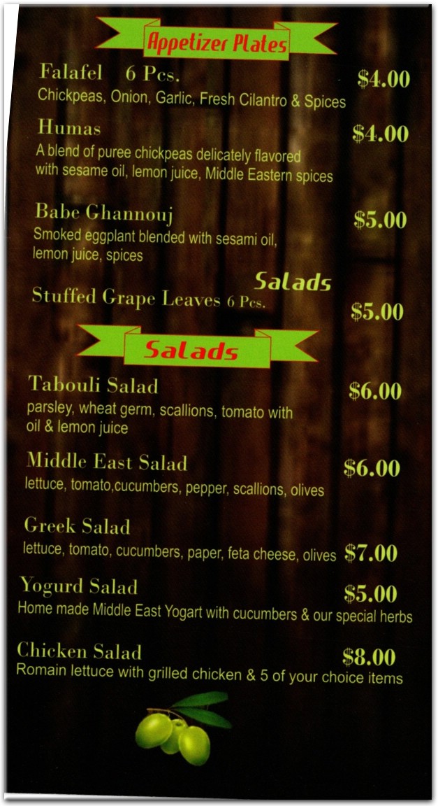 Green Olive Restaurant in Queens / Official Menus & Photos