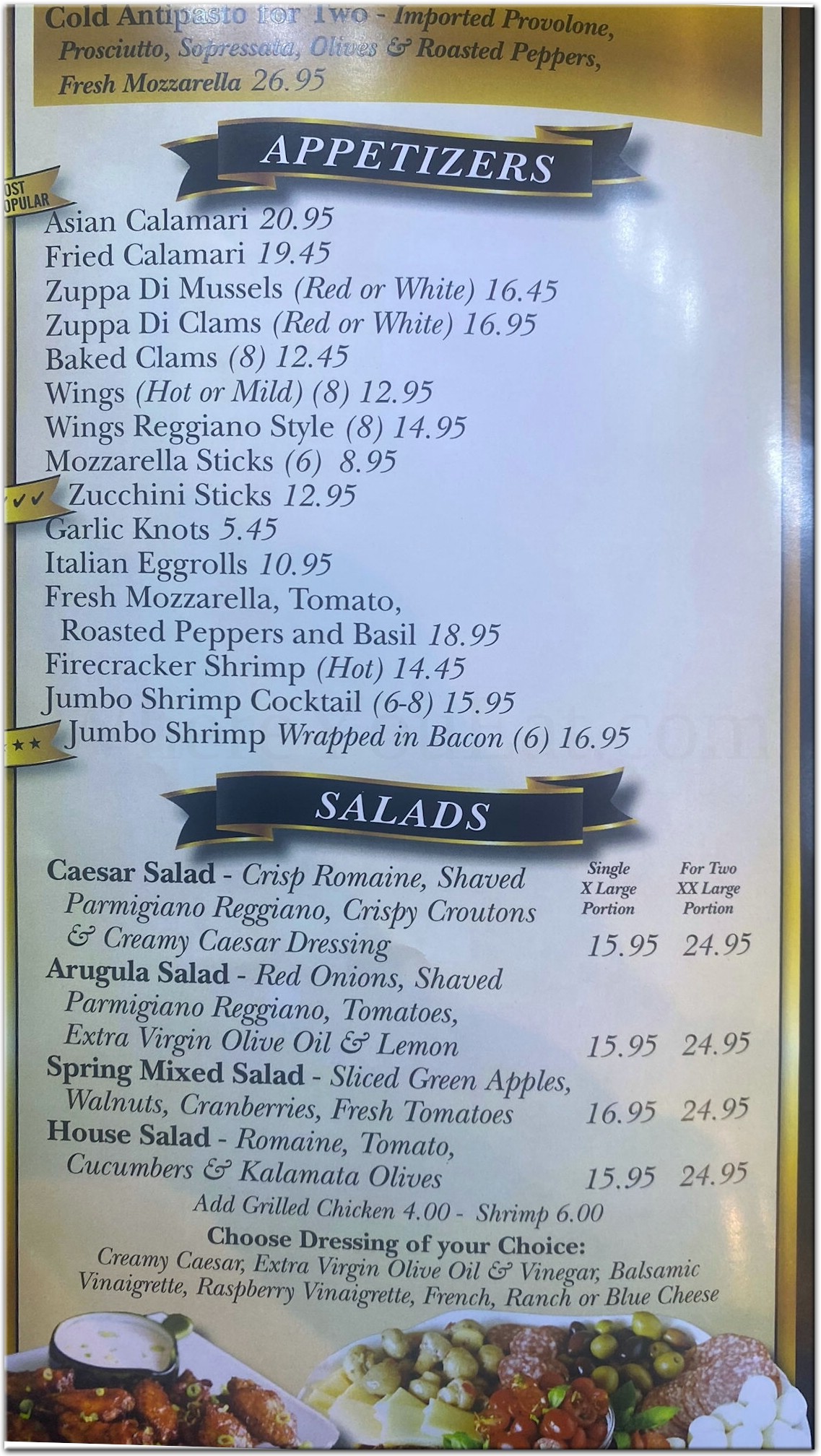Reggianos Hylan Restaurant in Staten Island / Official Menus & Photos