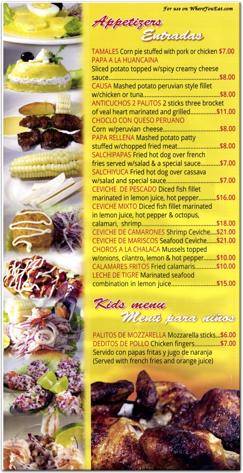 Don Alex Restaurant in Queens / Official Menus & Photos