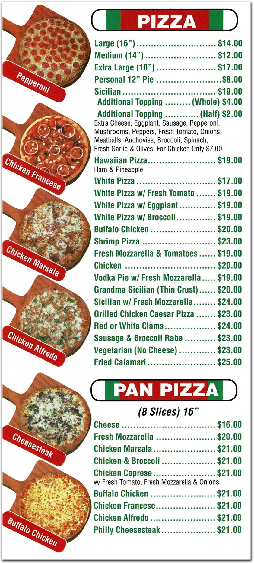 Avanti's Pizza New Dorp Restaurant in Staten Island / Official Menus ...