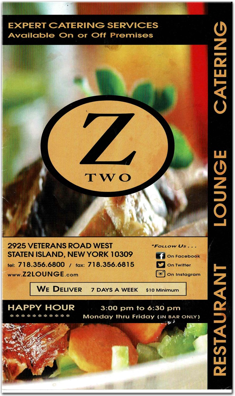 Z-Two Diner Lounge Restaurant in Staten Island / Official Menus & Photos