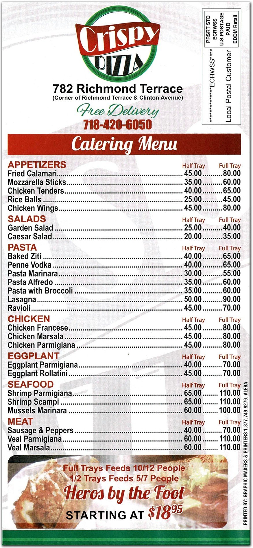 Crispy Pizza Restaurant in Staten Island / Official Menus & Photos
