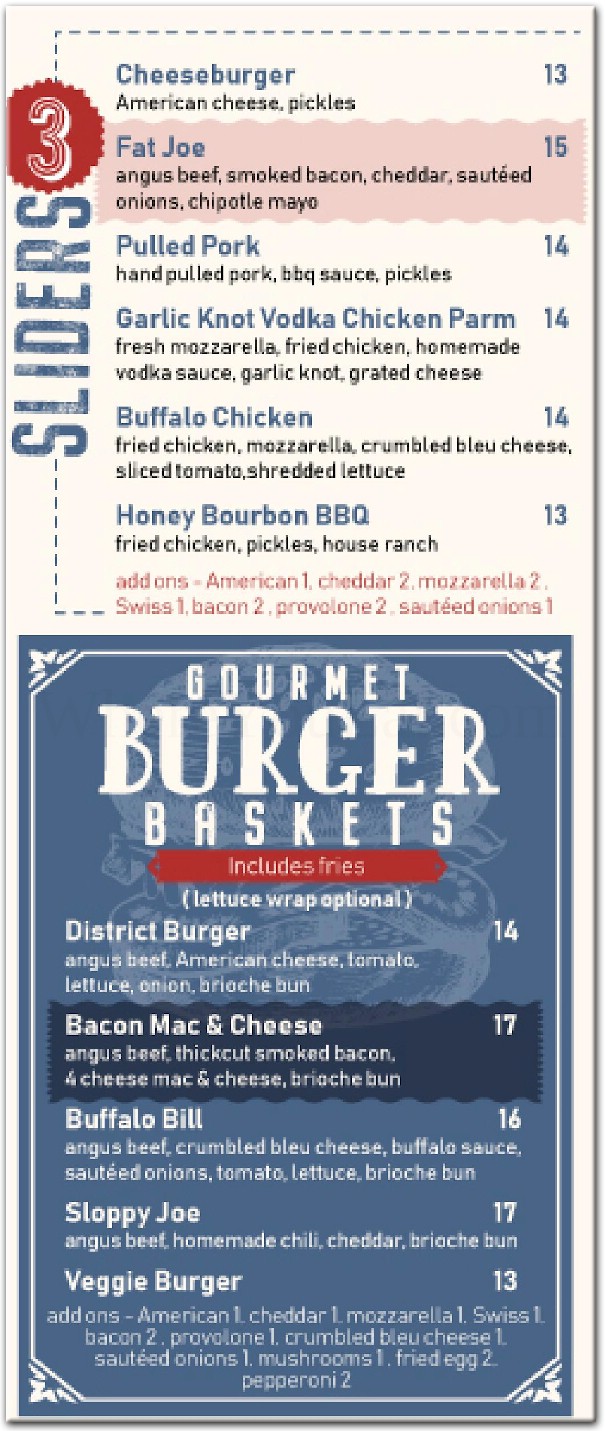 District Restaurant in Staten Island / Official Menus & Photos